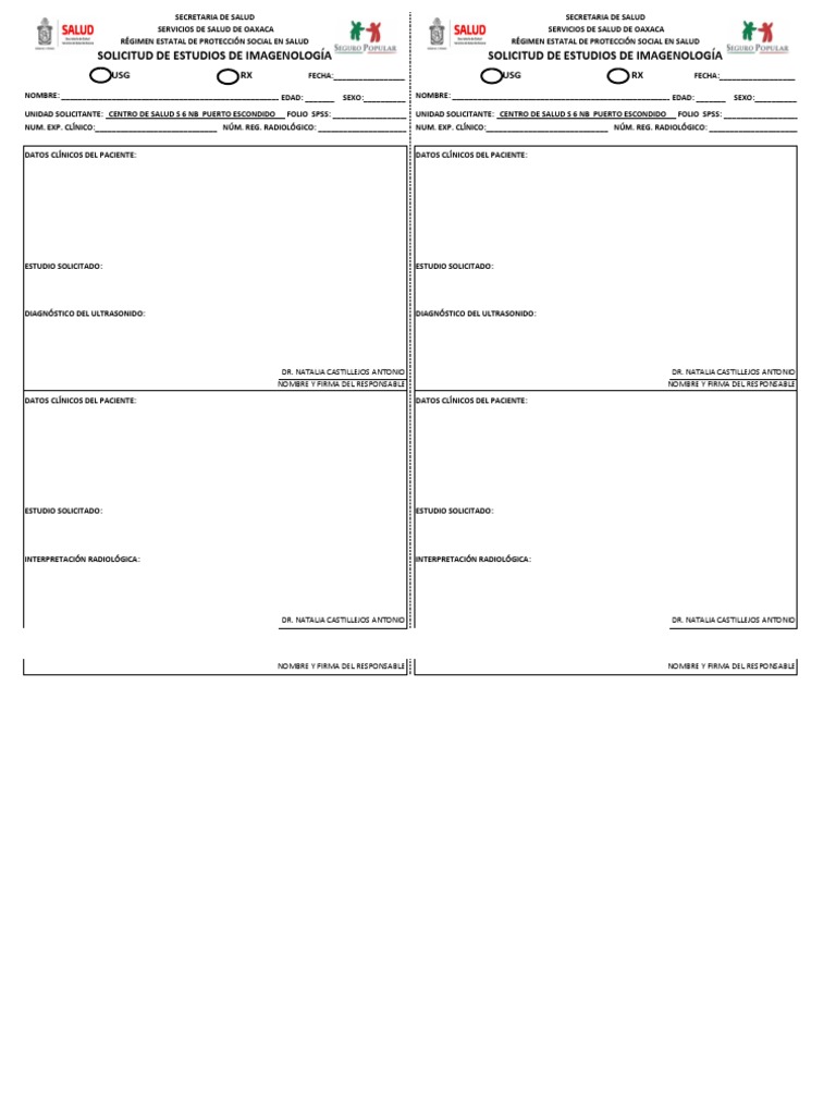 Solicitud de Usg 2019 | PDF | Bienestar | Medicina