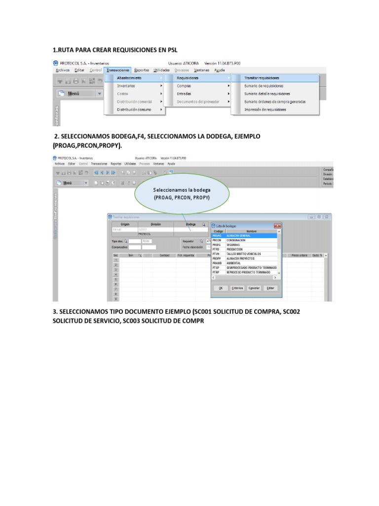1.crear Requisiciones Psl. | PDF