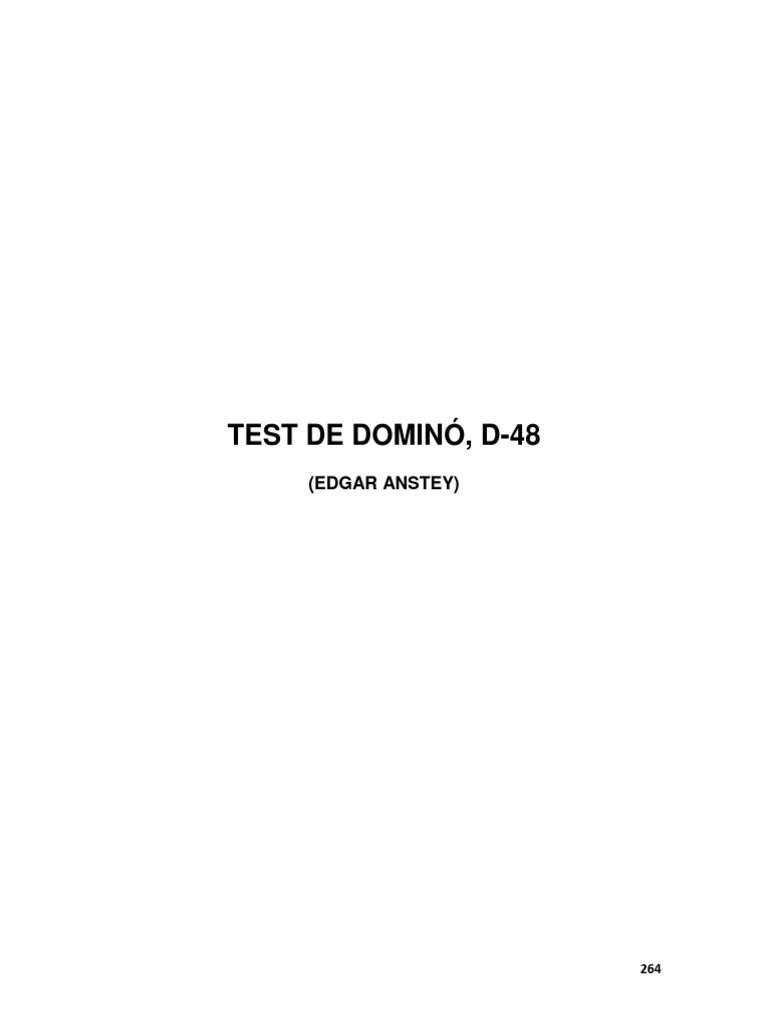 Test Dominó | PDF | Validez (Estadísticas) | Inteligencia