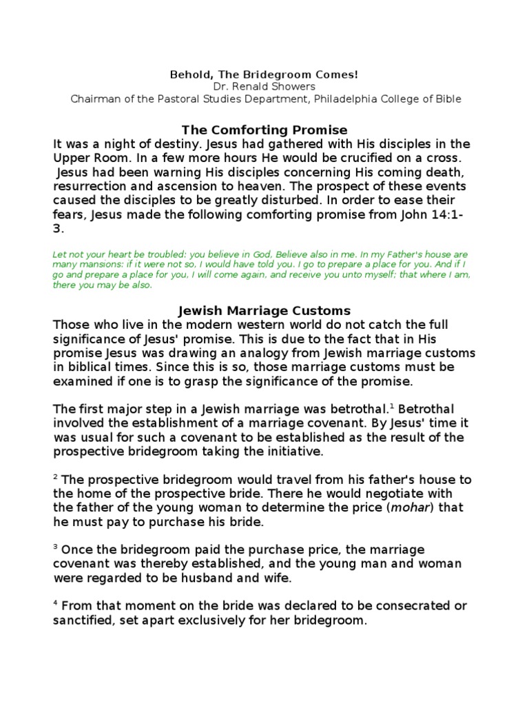 Behold The Bridegroom Comes | PDF | Bride | Wedding