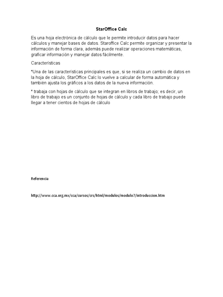 StarOffice Calc | PDF