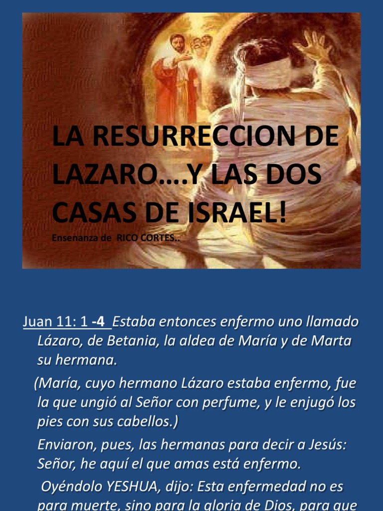 Resurrección de Lázaro: Significado y Fe | PDF | Pueblo bíblico ...