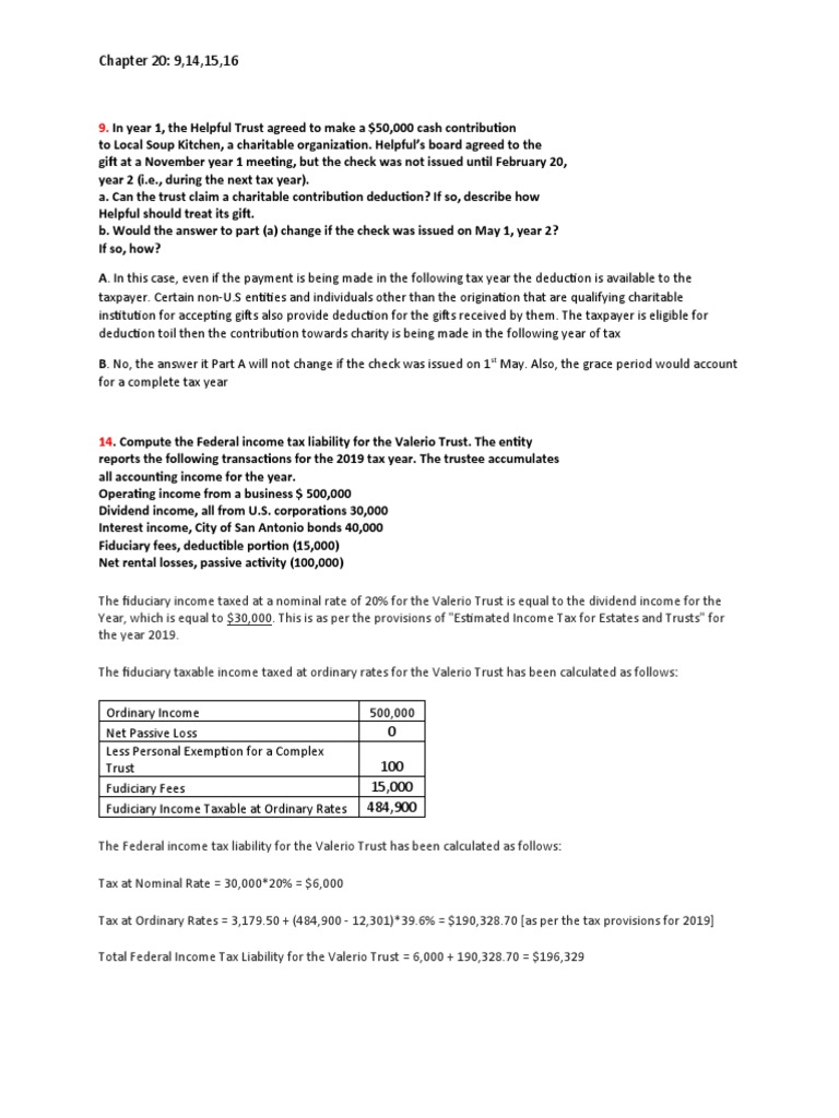 Acc 496 Chapter 6 | PDF | Income Tax In The United States | Tax Deduction