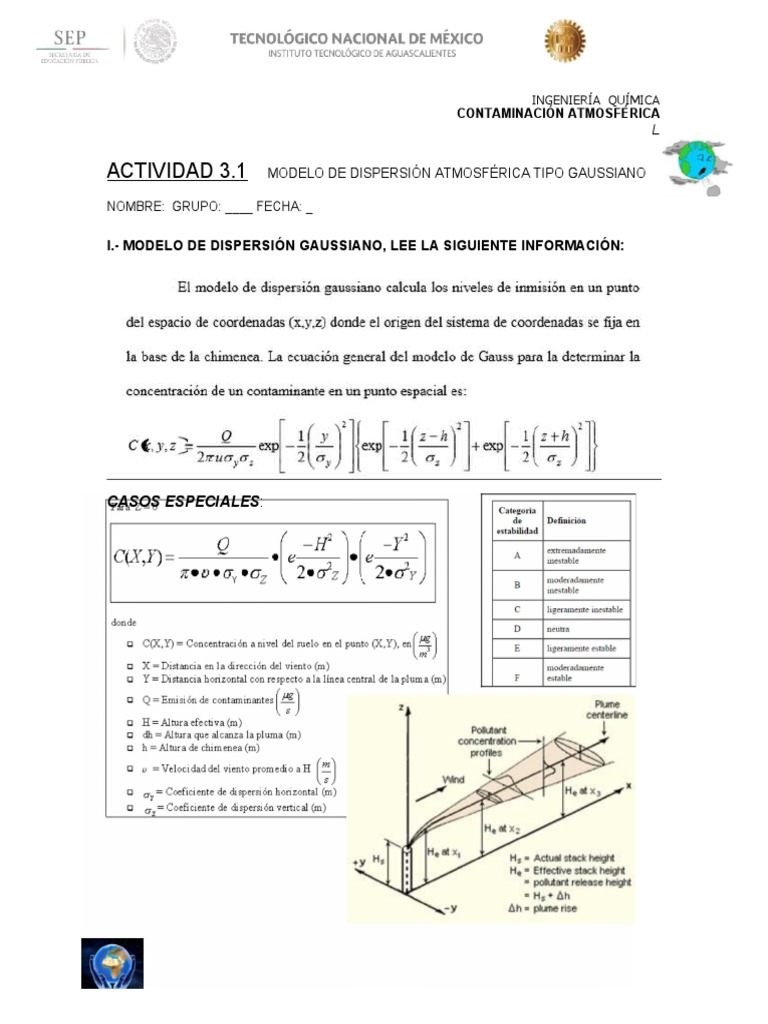 Modelo Gaussiano de Dispersión de SO2 | PDF