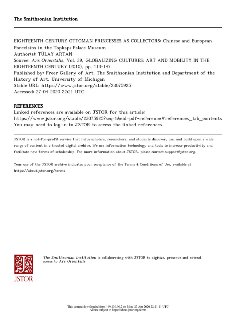 Ottoman Princesses and Porcelain Collecting | PDF