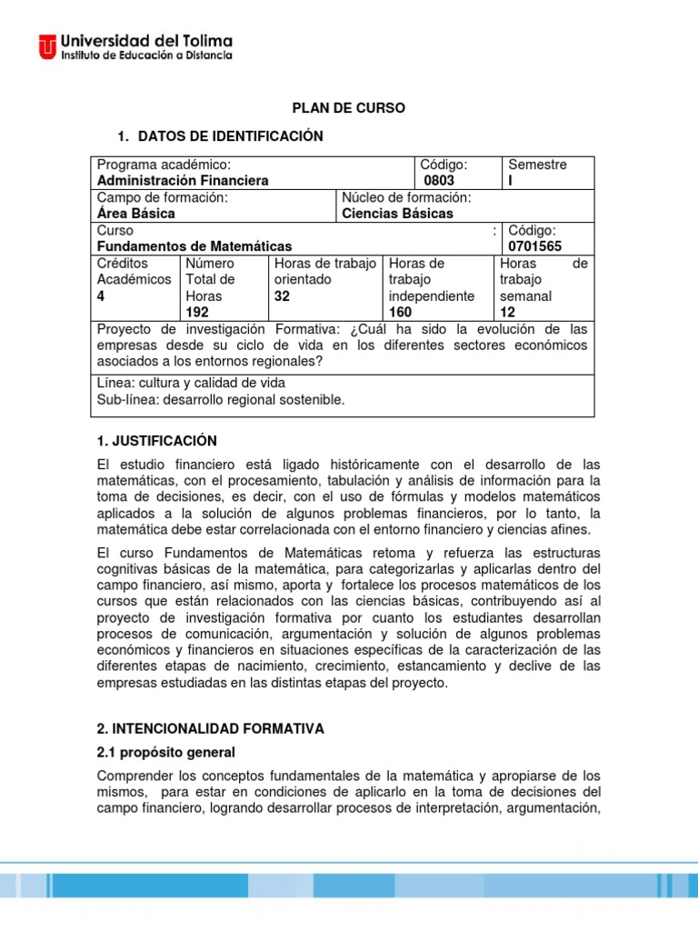 Fundamentos de Matemáticas en Finanzas | PDF | Logaritmo | Enseñanza de ...