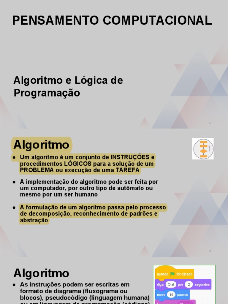 Os fundamentos do pensamento computacional: algoritmos, lógica e ...