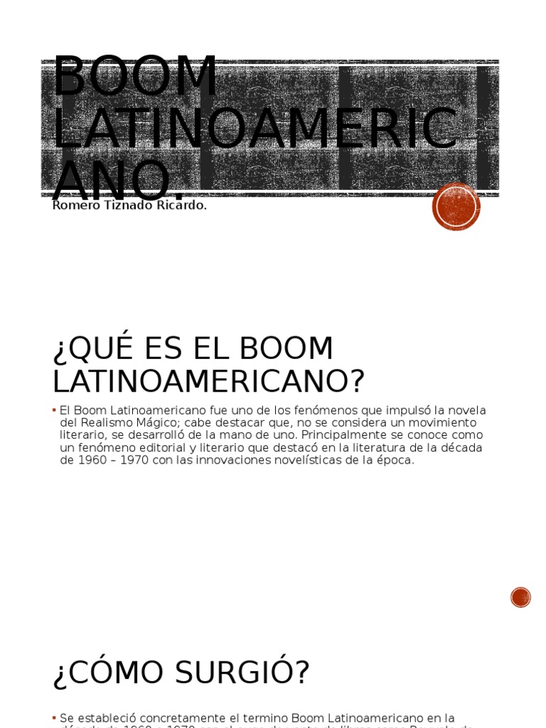 El Boom Latinoamericano: Orígenes y Autores | PDF | Literatura ...