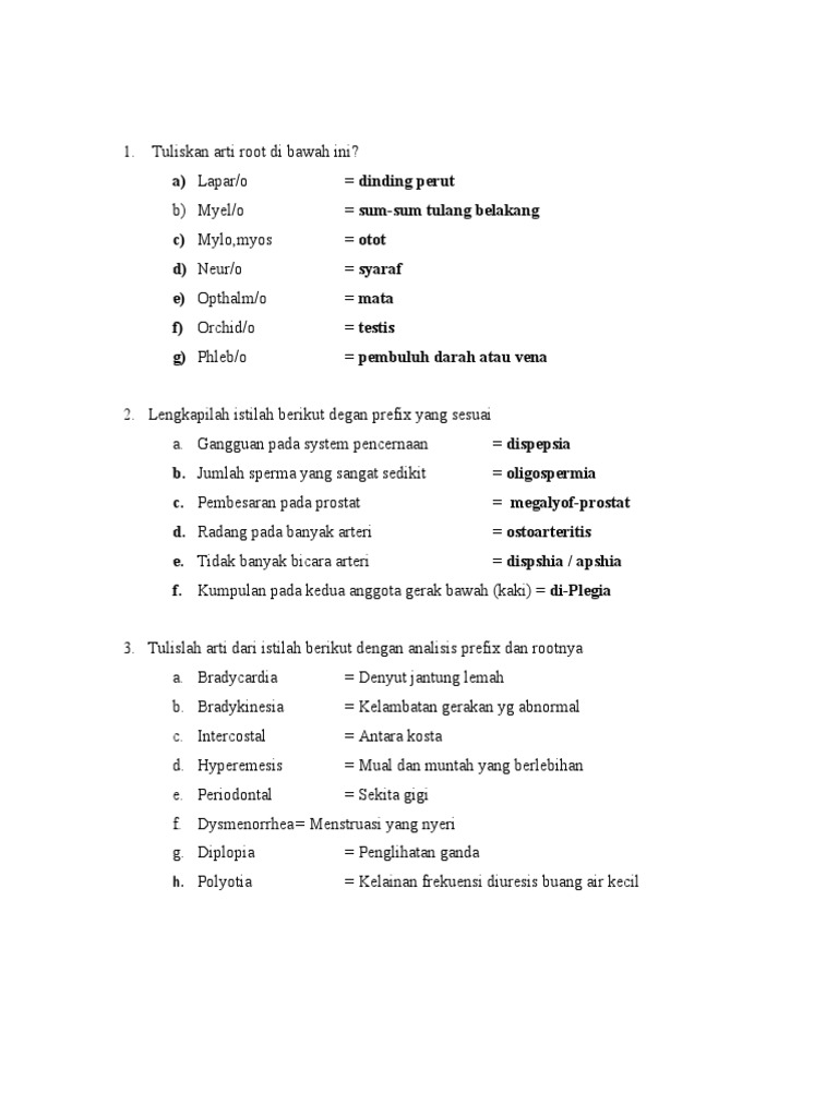 Istilah Dalam Terminologi Medis | PDF