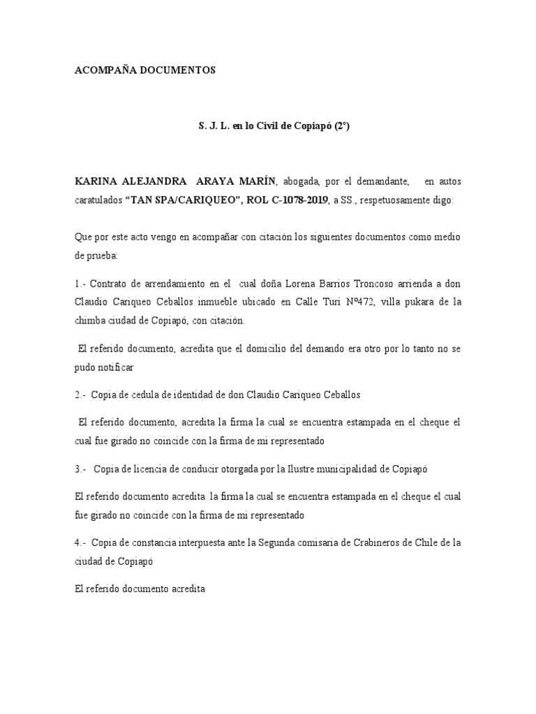 Acompaña Documentos Claudio | PDF