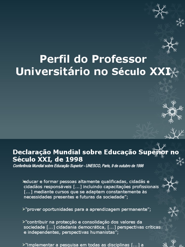 Perfil Do Professor Universitário No Século XXI | PDF | Ensino Superior | Aprendizado