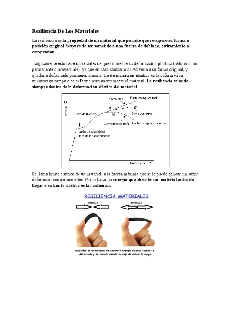 Resiliencia de Los Materiales | PDF | Mecanica clasica | Deformación ...