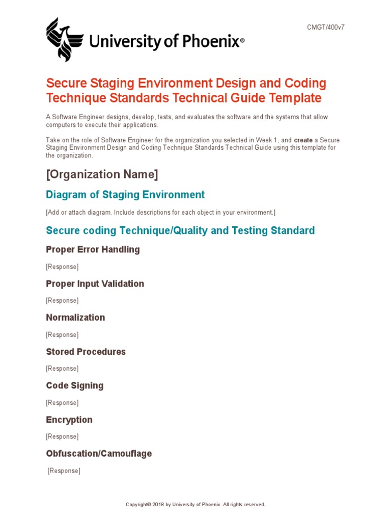 Secure Staging Environment Design and Coding Technique Standards ...