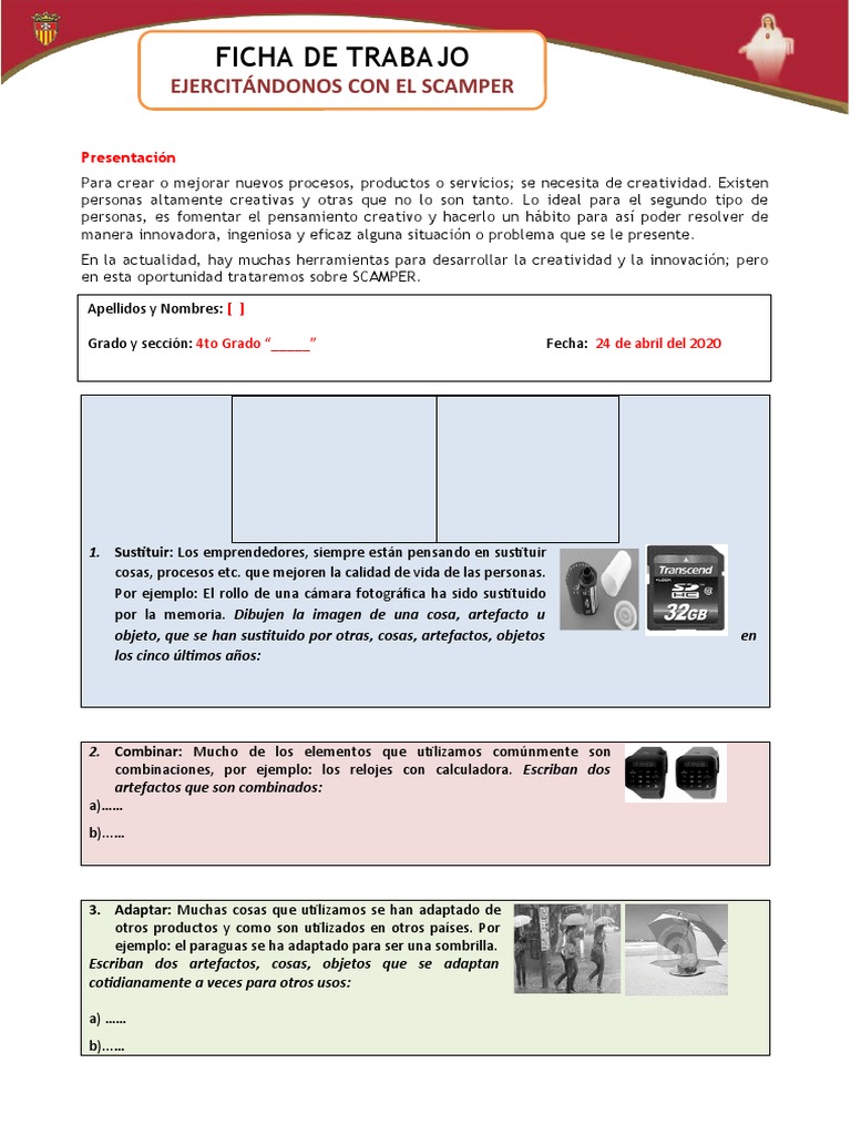 4ab Ficha Tecnia Scamper | PDF | Creatividad | Informática