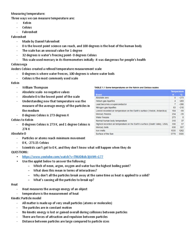 Understanding Temperature Scales and Concepts | PDF | Temperature | Gases