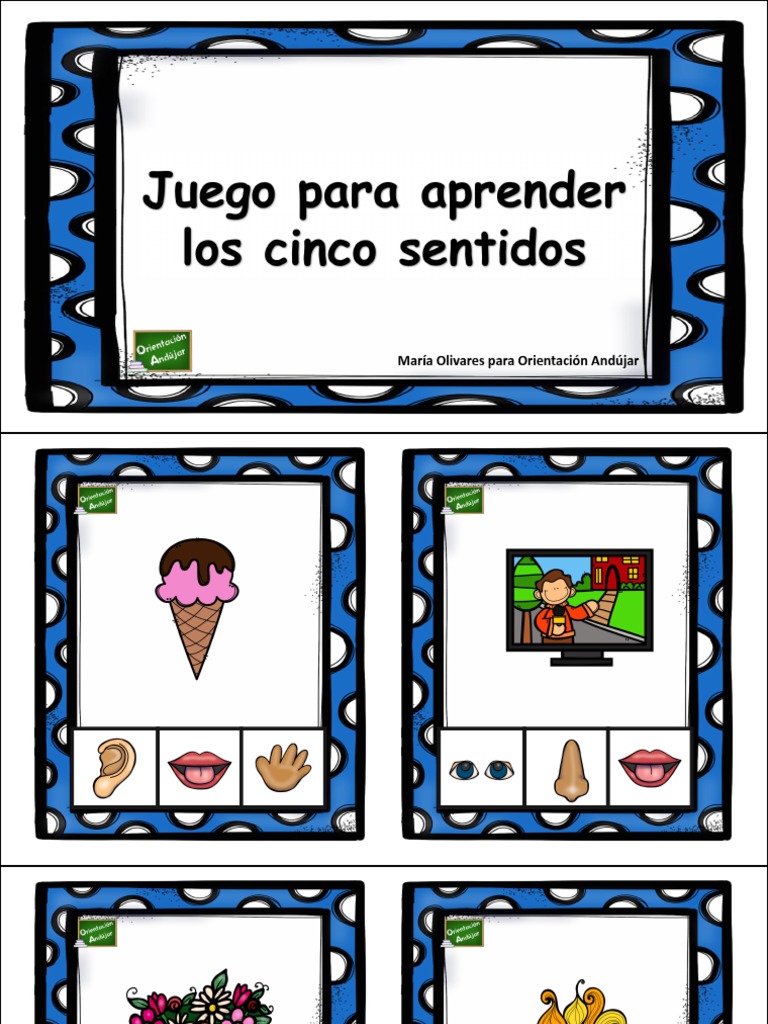 Juego Tarjetas Cinco Sentidos | PDF