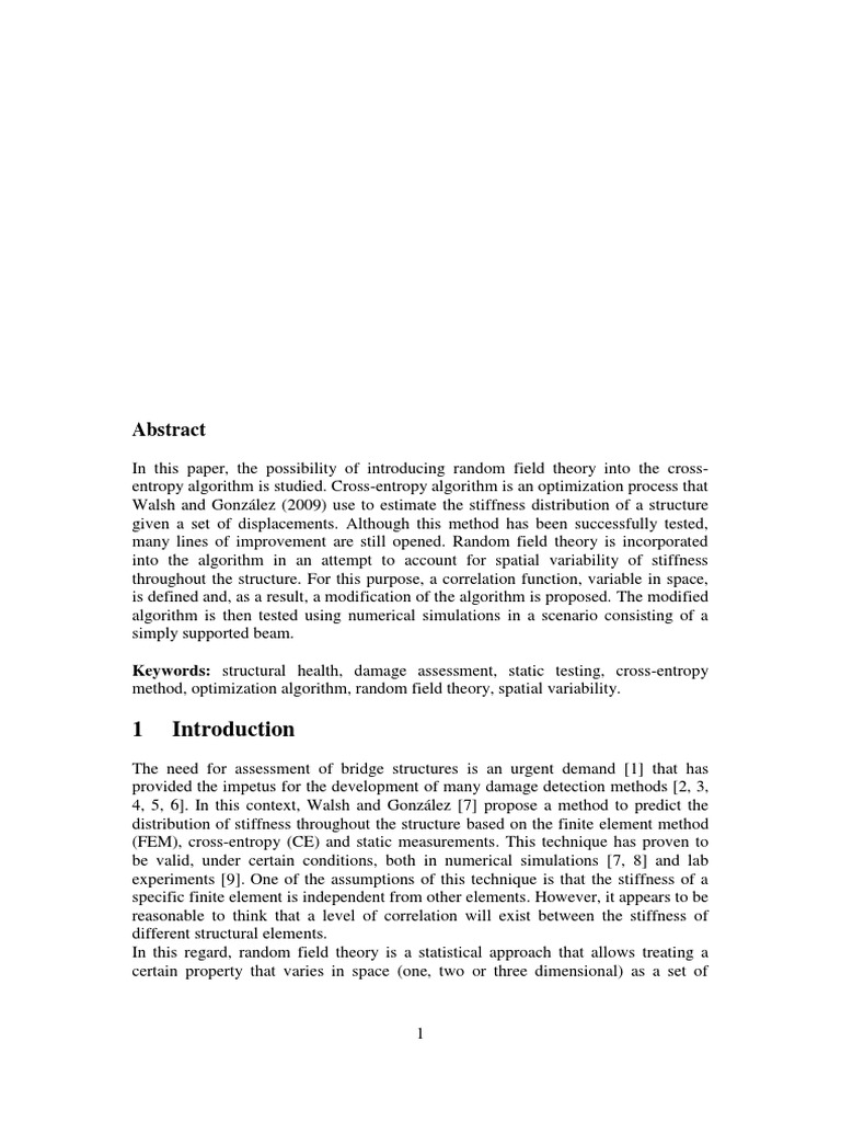 Casero - Etal - 2014 - Finite Element Updating Using Cross-Entropy Combined With Random Field ...