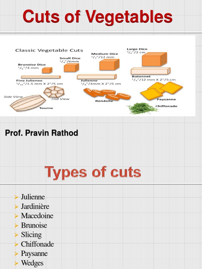 Cuts of Vegetable | PDF | Cooking, Food & Wine | Home & Garden