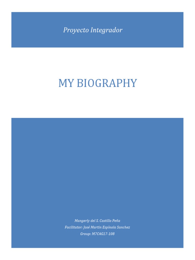 My Biography: Proyecto Integrador | PDF | Linguistic Morphology | Human ...