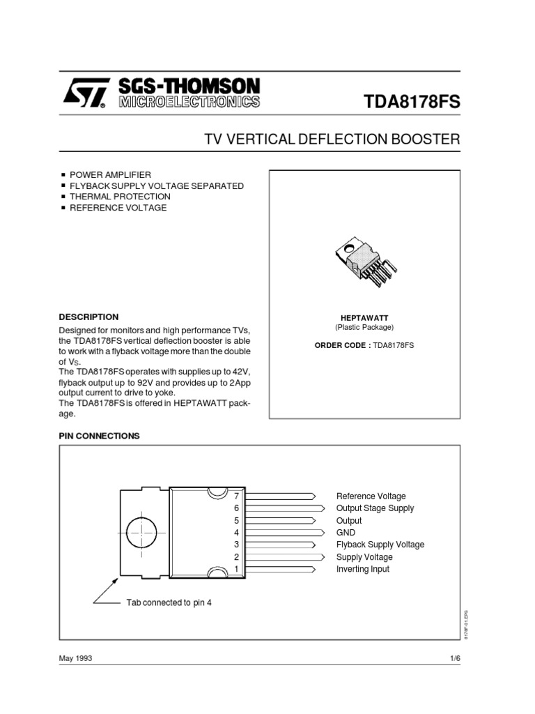 TDA8178F | PDF | Amplifier | Diode
