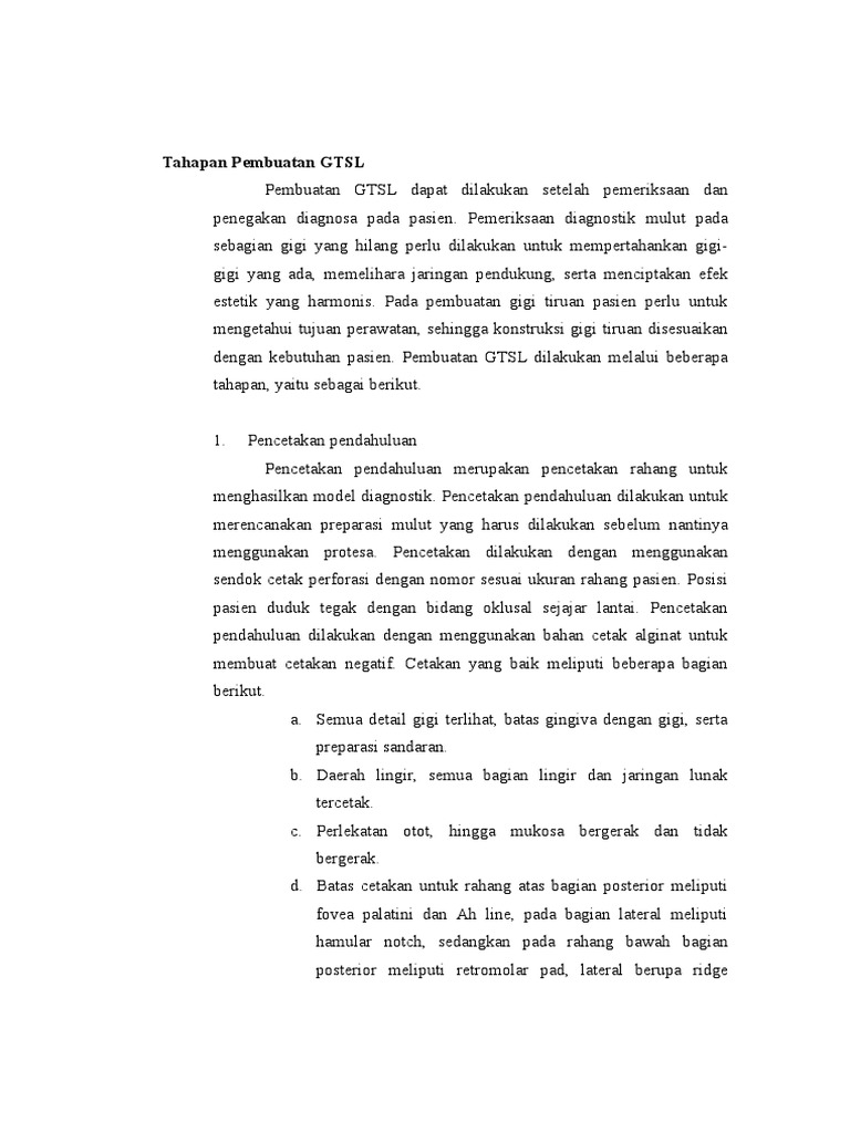 Tahapan Pembuatan GTSL | PDF