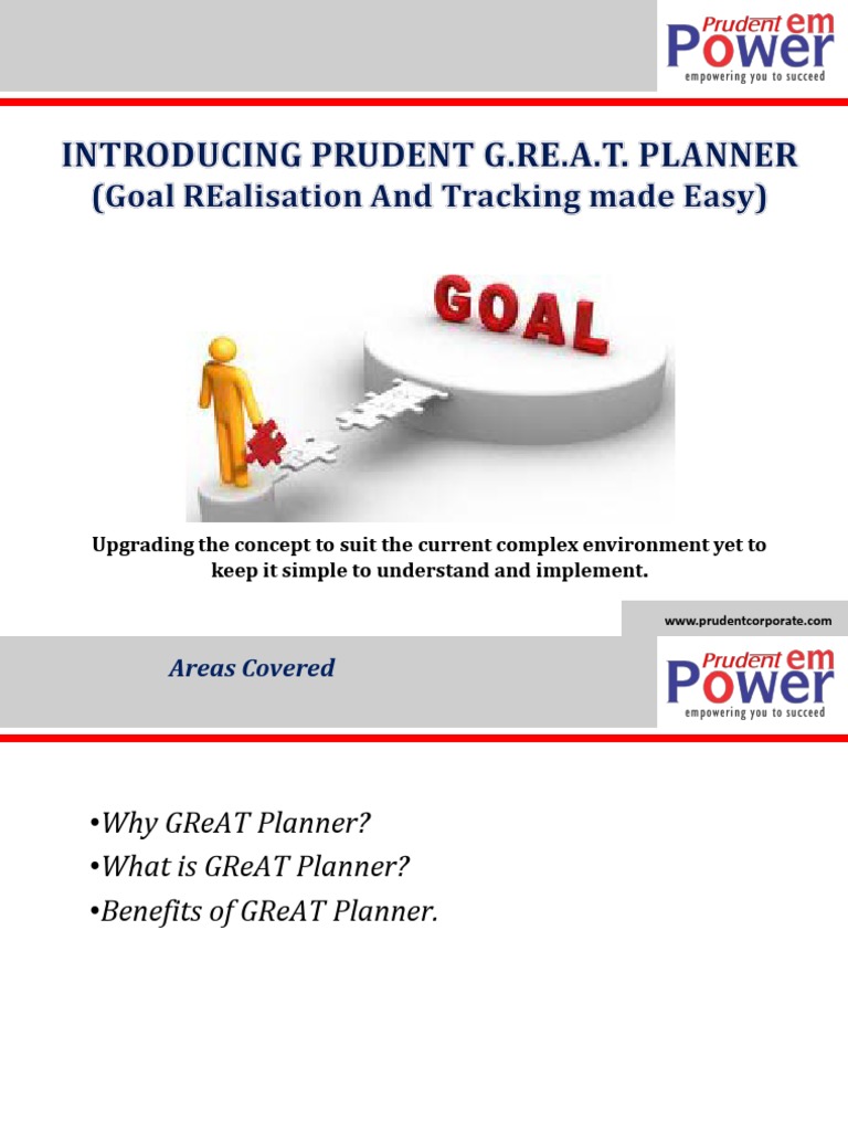 15 3.4prudent GREAT Planner | PDF | Goal | Economies