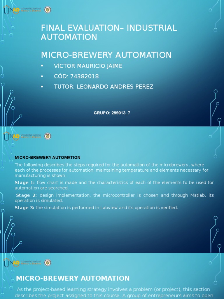 Final Evaluation - Industrial Automation Micro-Brewery Automation | PDF | Programmable Logic ...