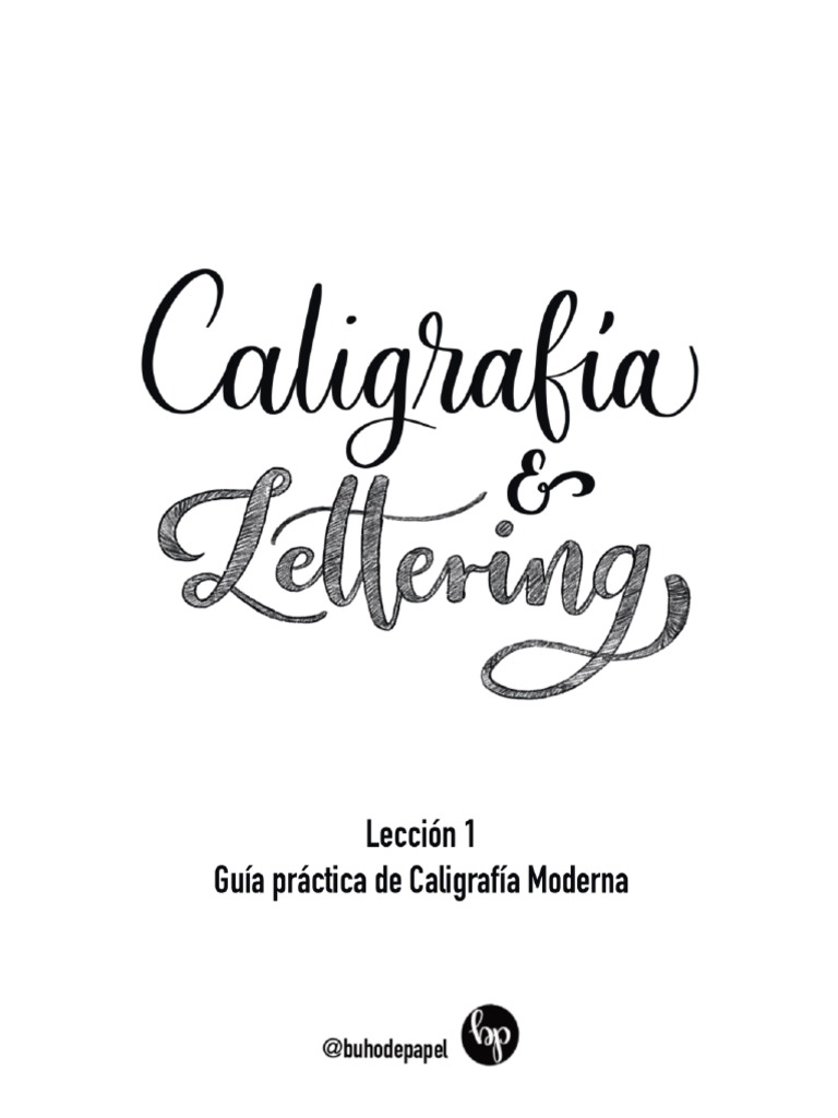 Guía Caligrafía y Lettering-Lección 1-bp | PDF