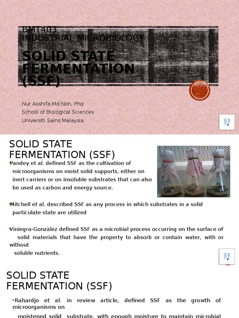 Solid State Fermentation (SSF) - Narrated Intro | PDF