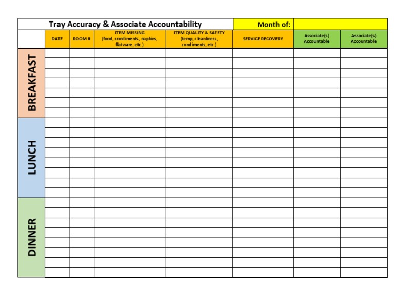 Tray Accuracy Accountability June 2019 | Download Free PDF | Meal ...