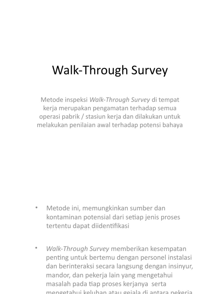 Walk-Through Survey | PDF