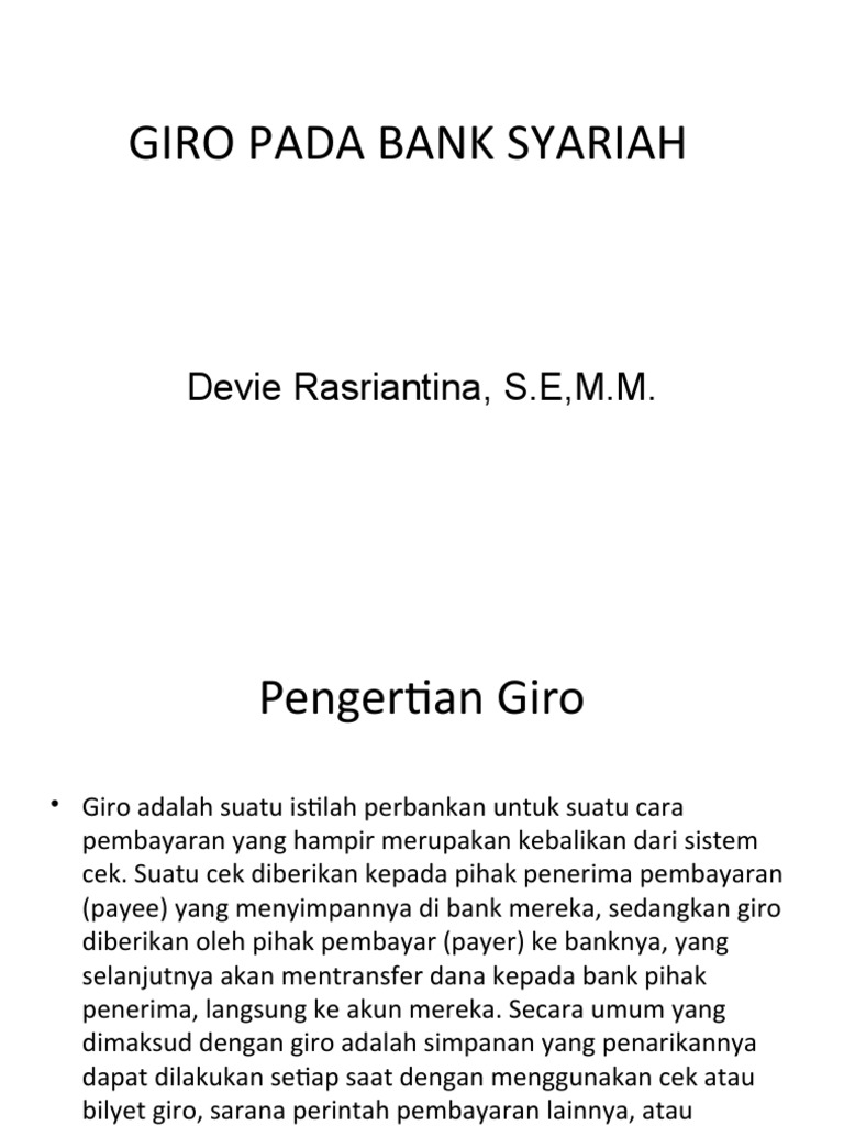 Giro Syariah | PDF