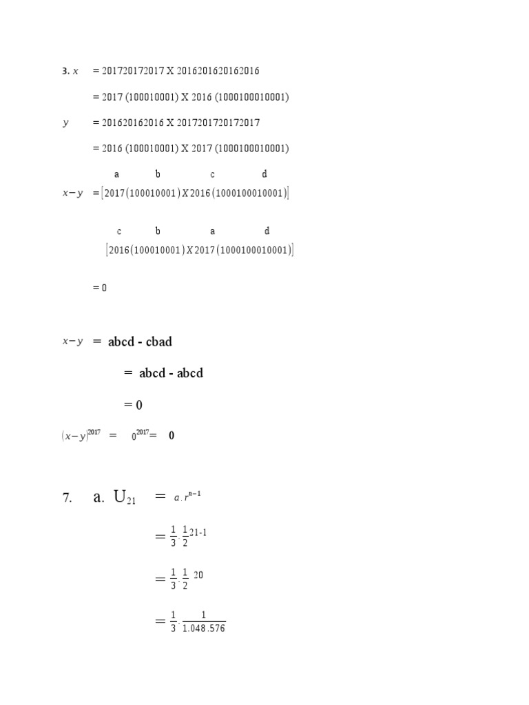Mathematical Equations and Solutions | PDF