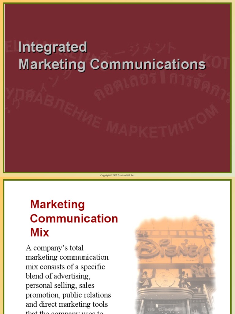 Integrated Marketing Communications | PDF | Marketing Communications ...