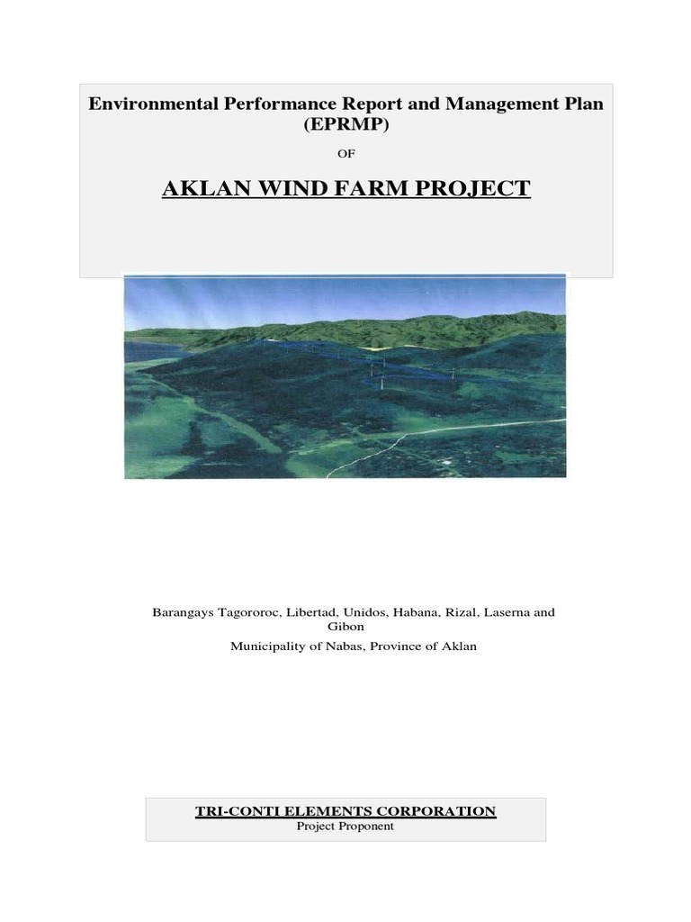 Aklan Wind Farm EPRMP Overview | PDF | Environmental Impact Assessment ...