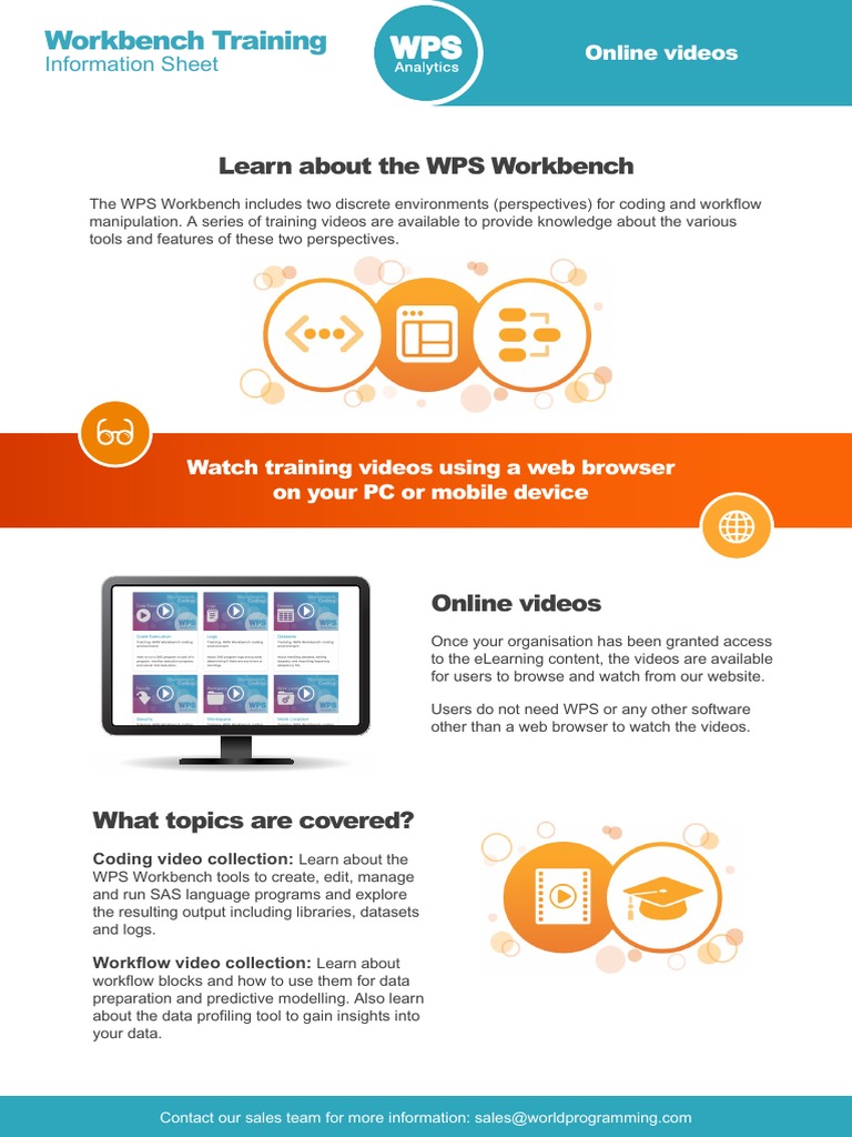 Learn About The WPS Workbench: Online Videos | PDF | Sas (Software ...