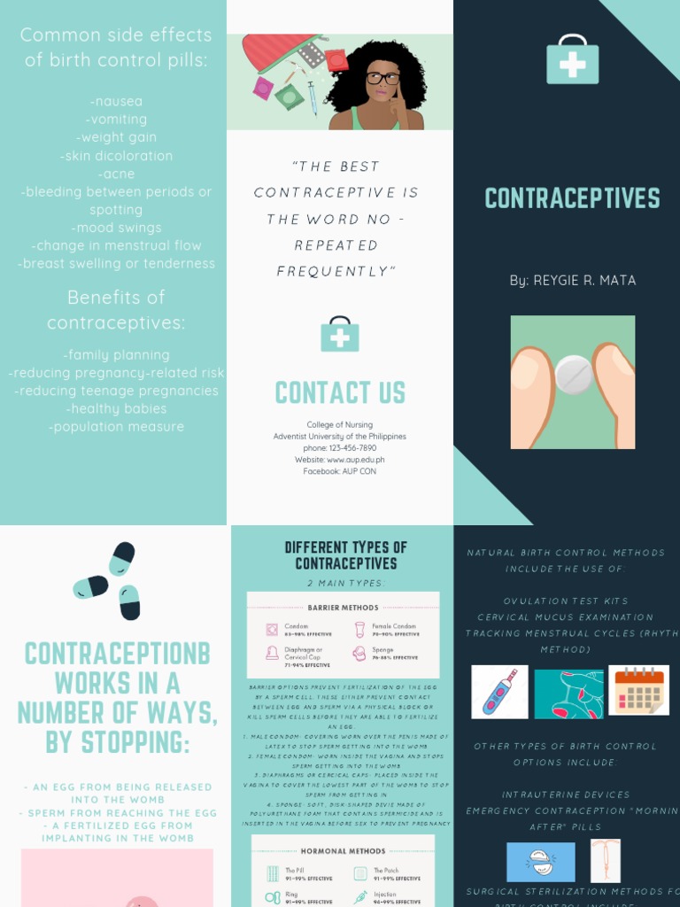 Contraceptive Methods and Side Effects | PDF | Birth Control | Women's ...