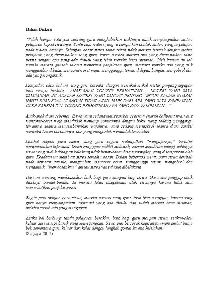 Bahan Diskusi | PDF | Seni & Disiplin Bahasa | Kajian Bahasa Asing