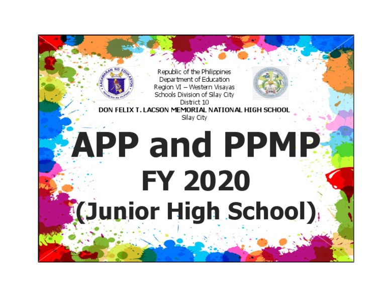 Don Felix T. Lacson Memorial HS 2020 APP & PPMP JHS | PDF