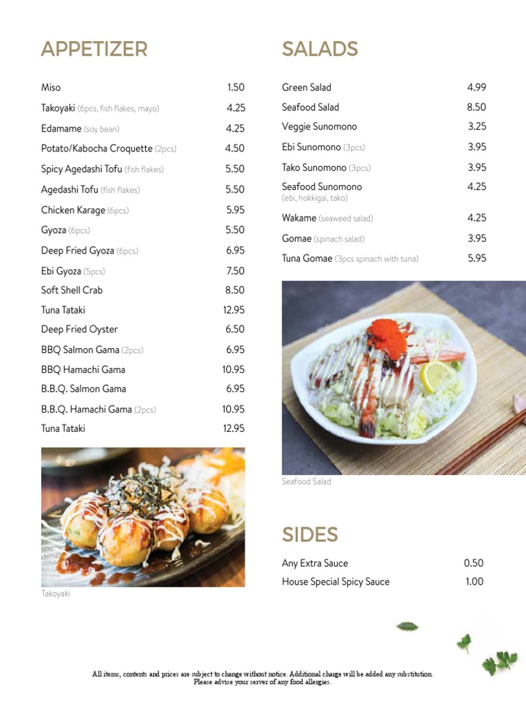 Sushi Town - New Menu | PDF | Sushi | Foods