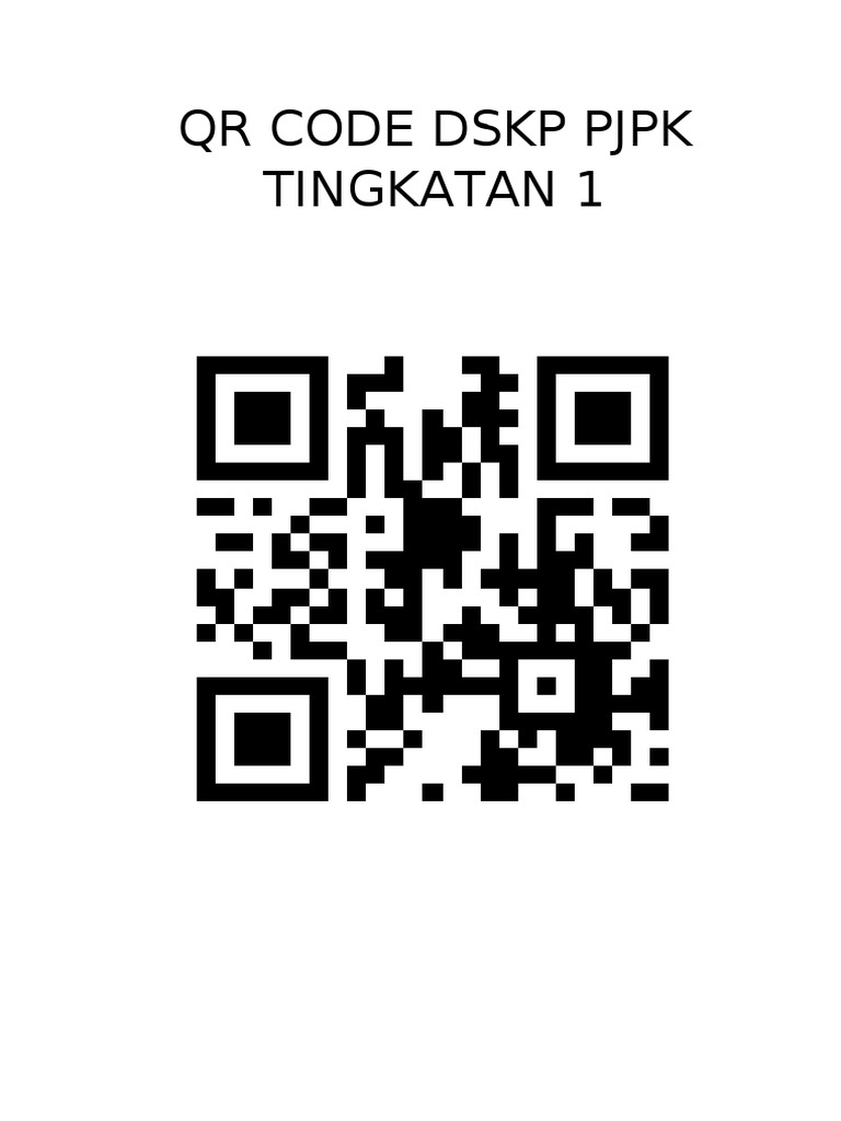 QR Code DSKP PJK T1 | PDF