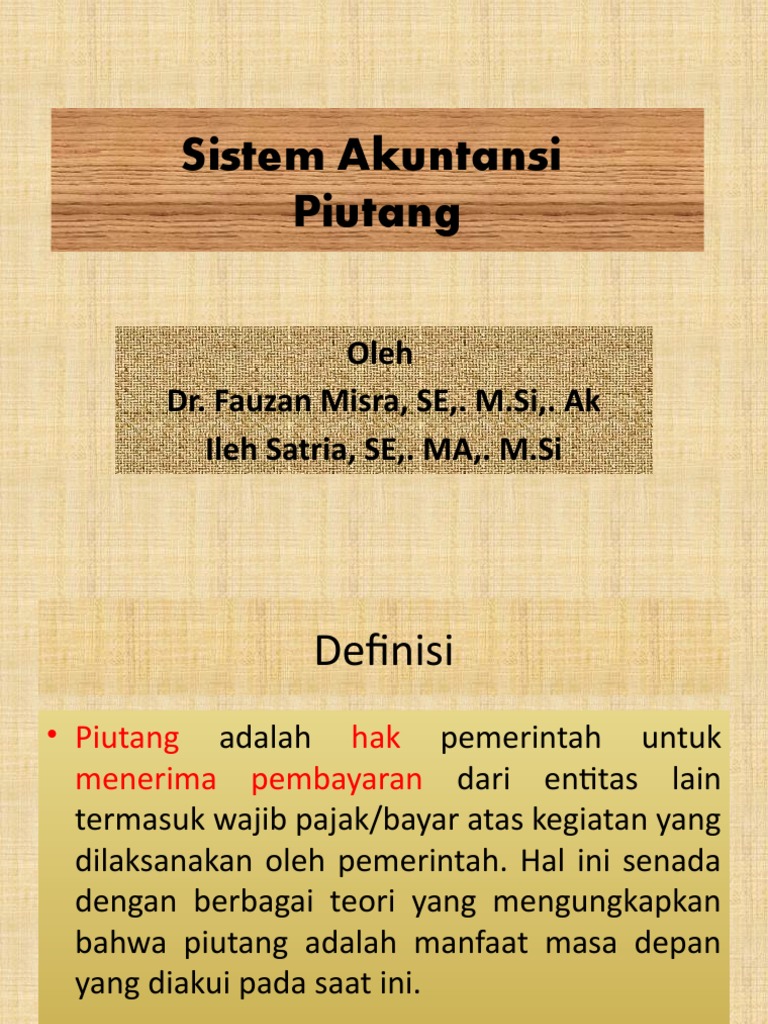 12 - 1sistem Akuntansi Piutang | PDF