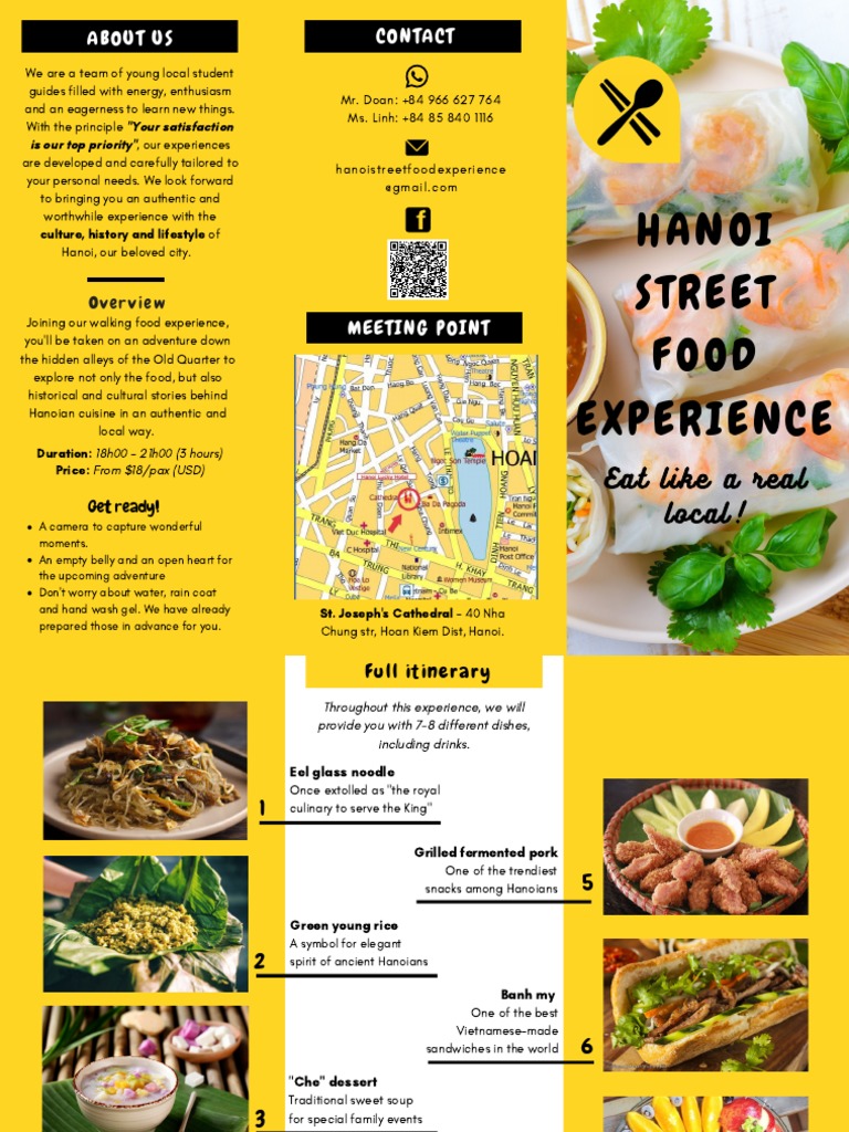 Hanoi Street Food Walking Tour | PDF | Hanoi | Home Economics