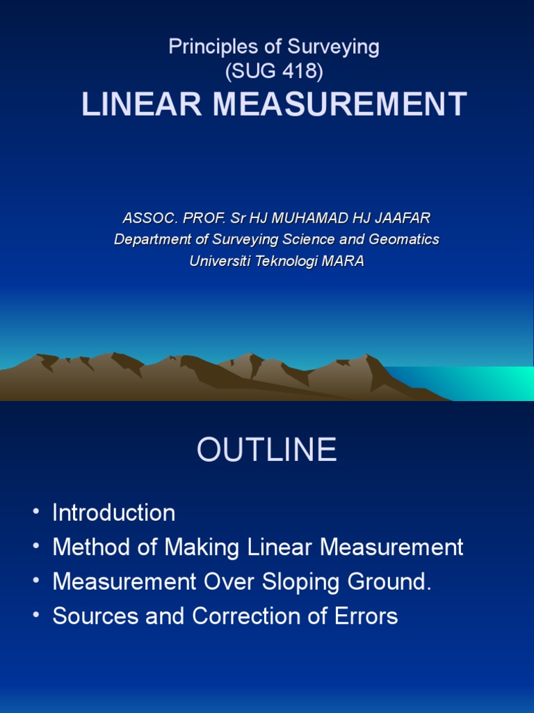 Linear Measurement | PDF | Observational Error | Surveying
