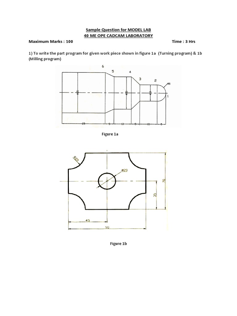 Sample QP CAD CAM Lab PDF | PDF