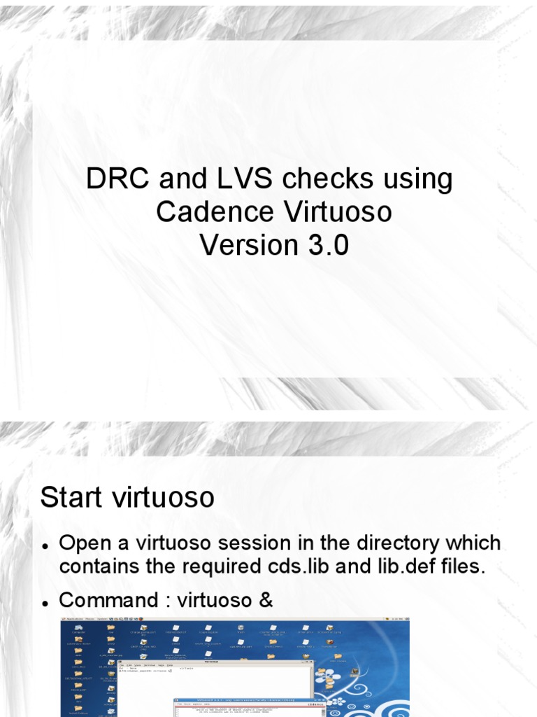 DRC and LVS Checks Using Cadence Virtuoso | PDF | Digital Electronics | Electronic Design