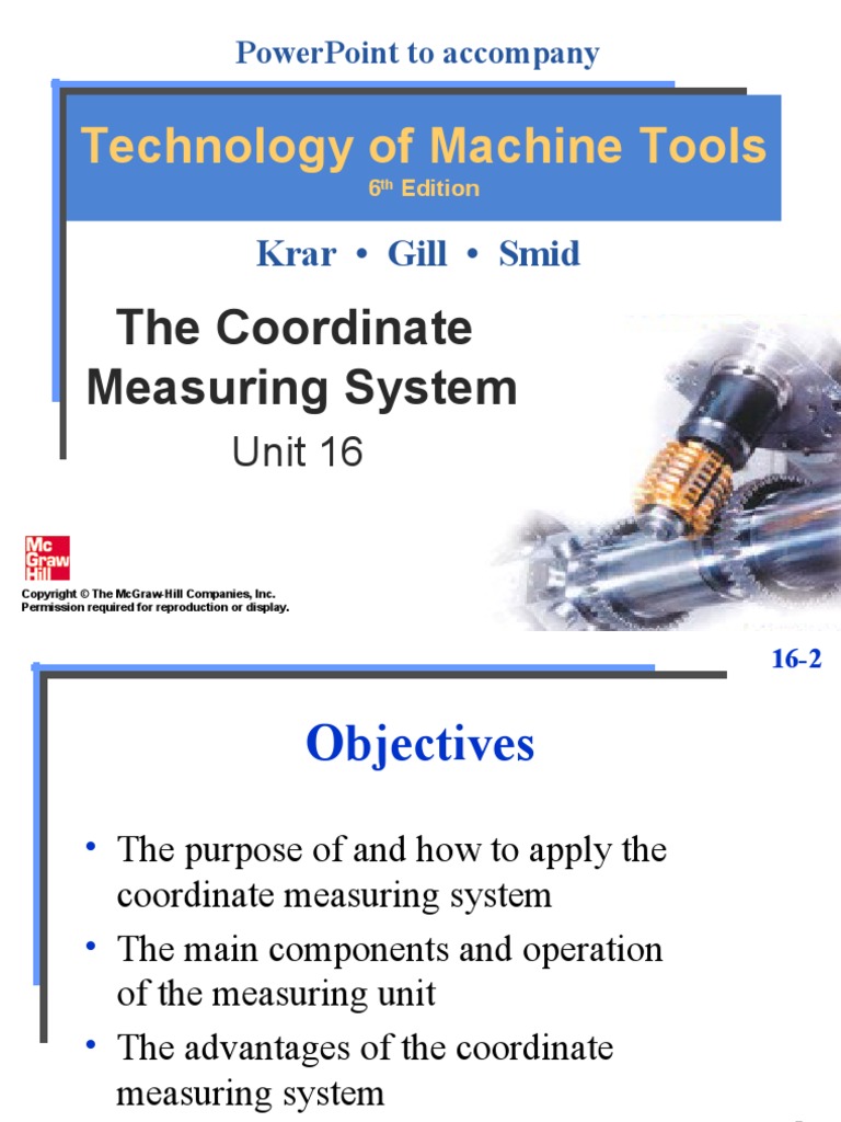 Technology of Machine Tools: The Coordinate Measuring System | PDF ...