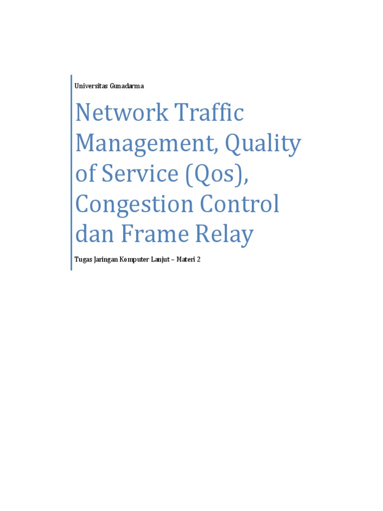 Network Traffic Management & QoS Insights | PDF
