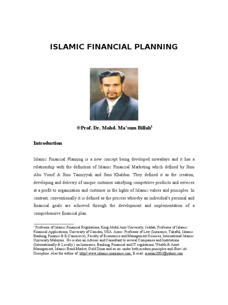 Islamic Financial Planning | PDF | Islamic Banking And Finance ...