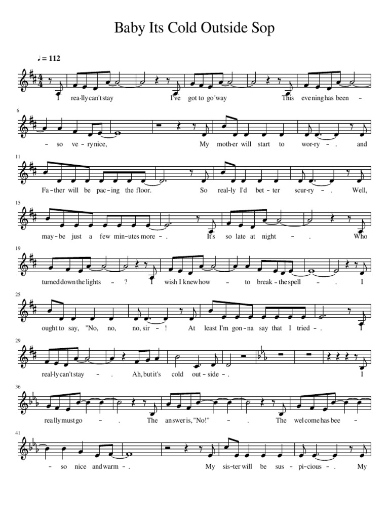 "Baby It's Cold Outside Lyrics" | PDF